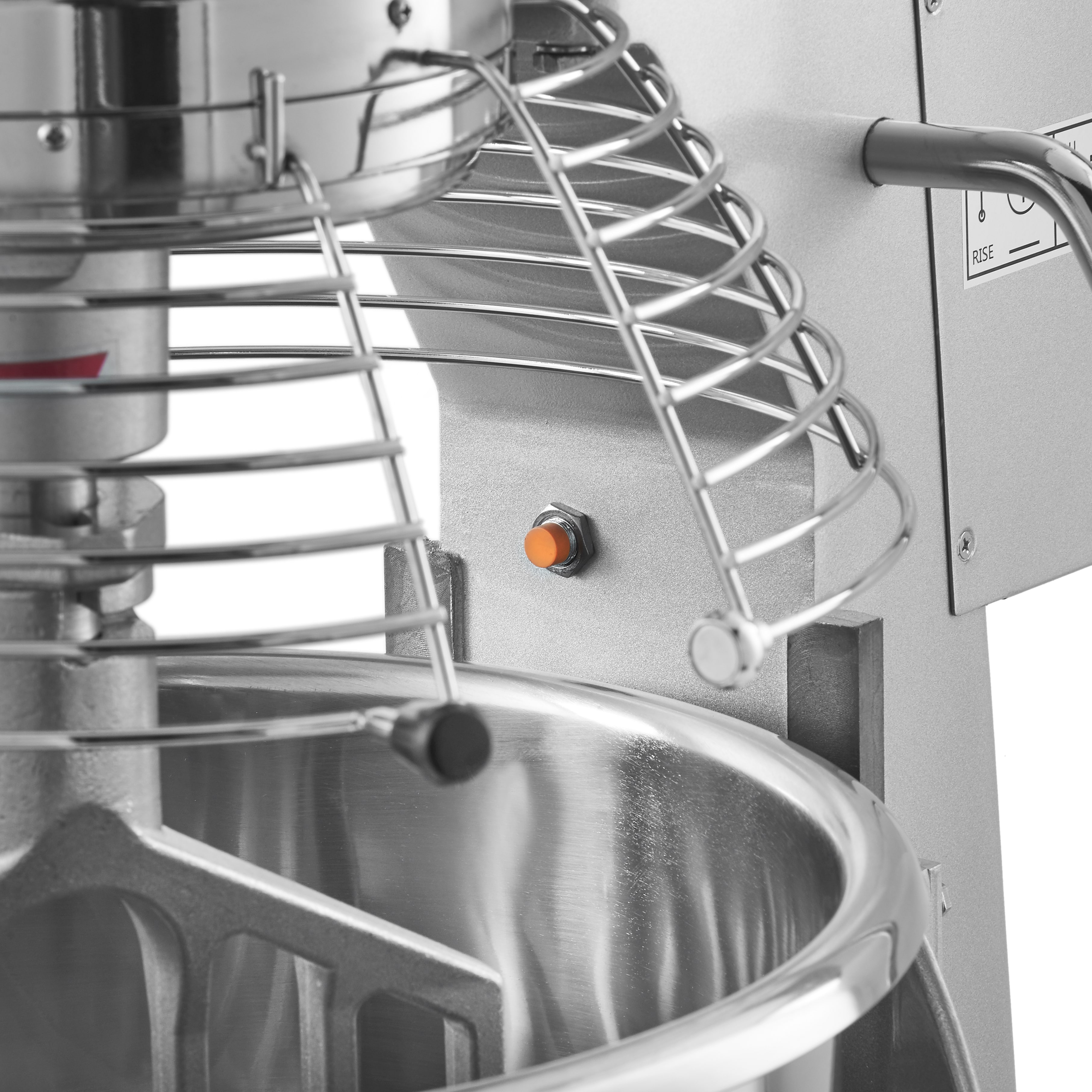 Pantheon's redesigned PM20 mixer. Detail showing magnetic safety switch ...