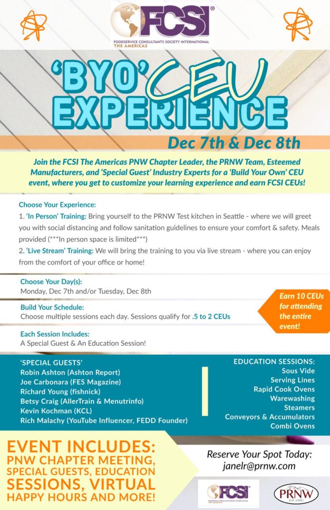 PNW BYO CEU Event - Foodservice Consultants Society International
