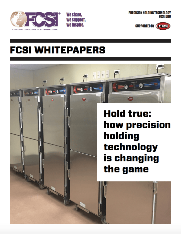 FCSI whitepaper: PRECISION HOLDING TECHNOLOGY - Foodservice Consultants ...